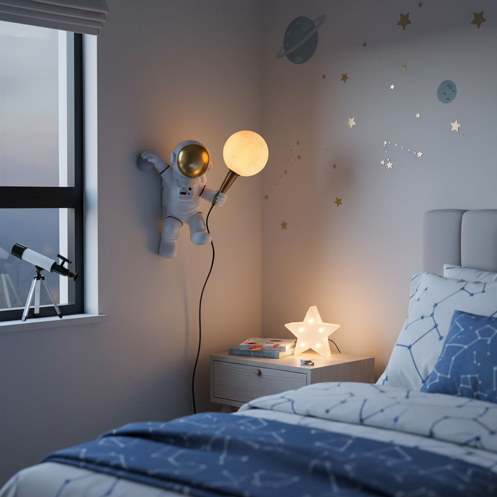 GLORI-FLYER™ | SPACEY ASTRONAUT RESIN DECOR WALL LAMP – Starry Knight